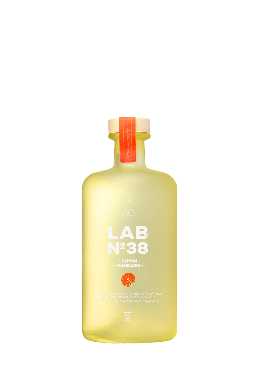 Вкусовая водка LAB№38, лимон, мандарин, 0.7л