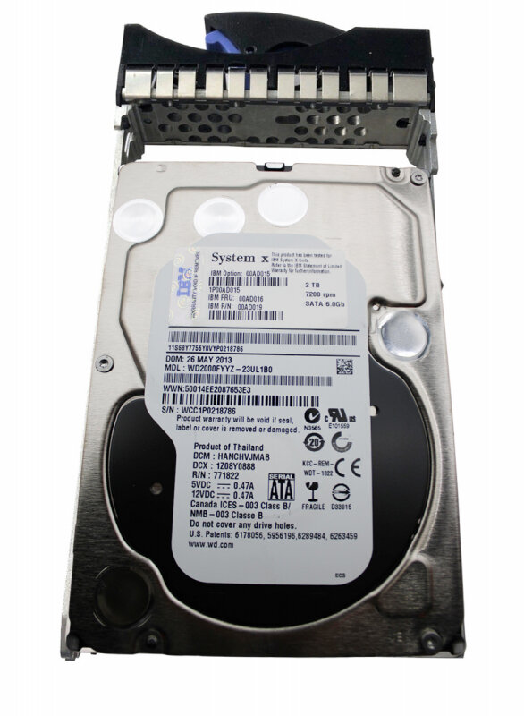 Жесткий диск Lenovo WD2000FYYZ-23UL1B0 2Tb 7200 SATAIII 3.5" HDD
