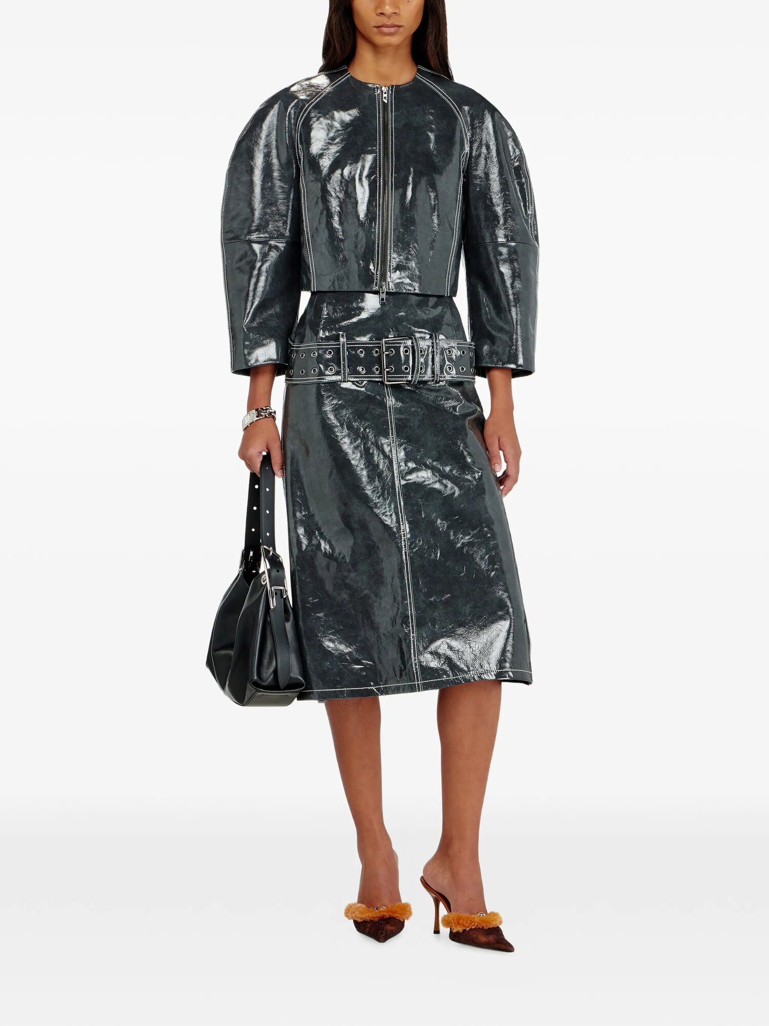 Куртка DIESEL Zip-up cropped jacket, размер S — фото 1