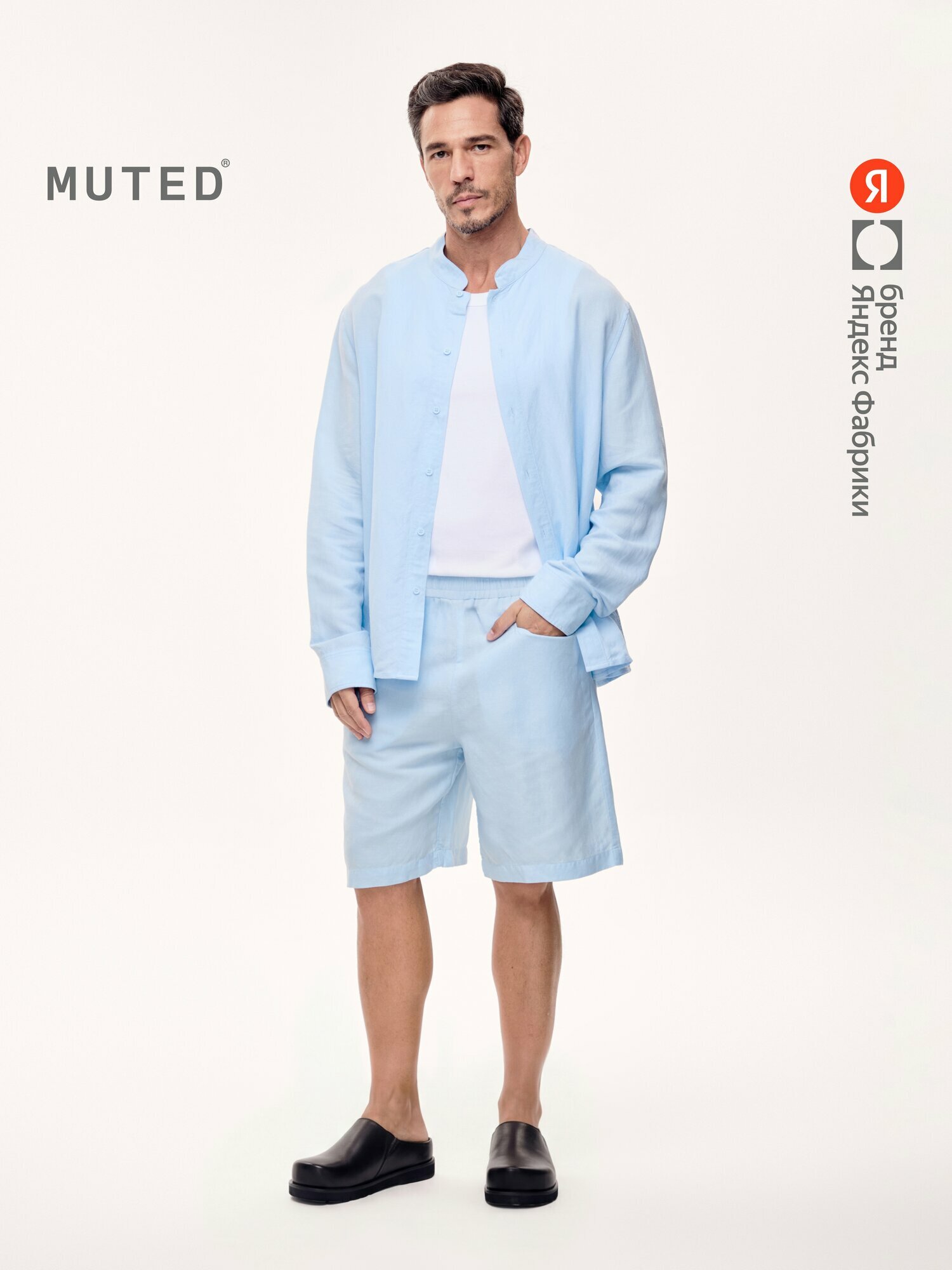 Шорты MUTED из смесового льна