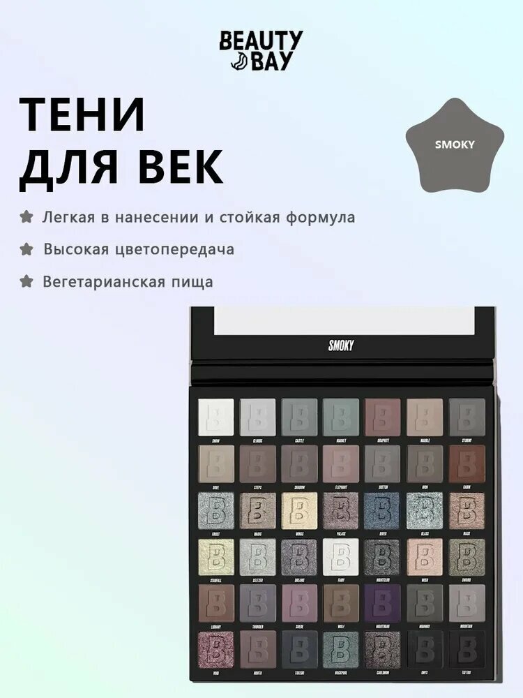 Палитра теней для век BY BEAUTY BAY - Smoky