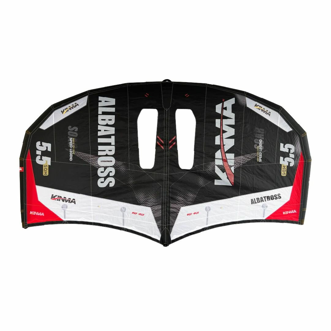 Крыло для вингфойла Kinma Albatross NEW 5.5 м, надувной винг с карбоновыми ручками, wingfoil