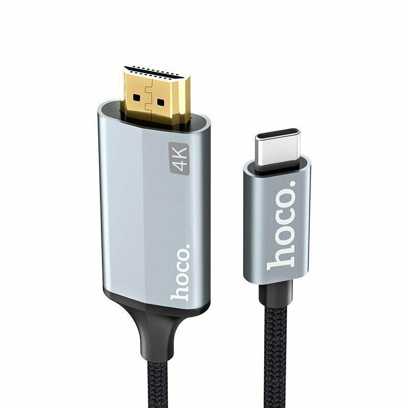 Переходник Hoco UA13 Type-C HDMI cable adapter(L=1.8M) серый