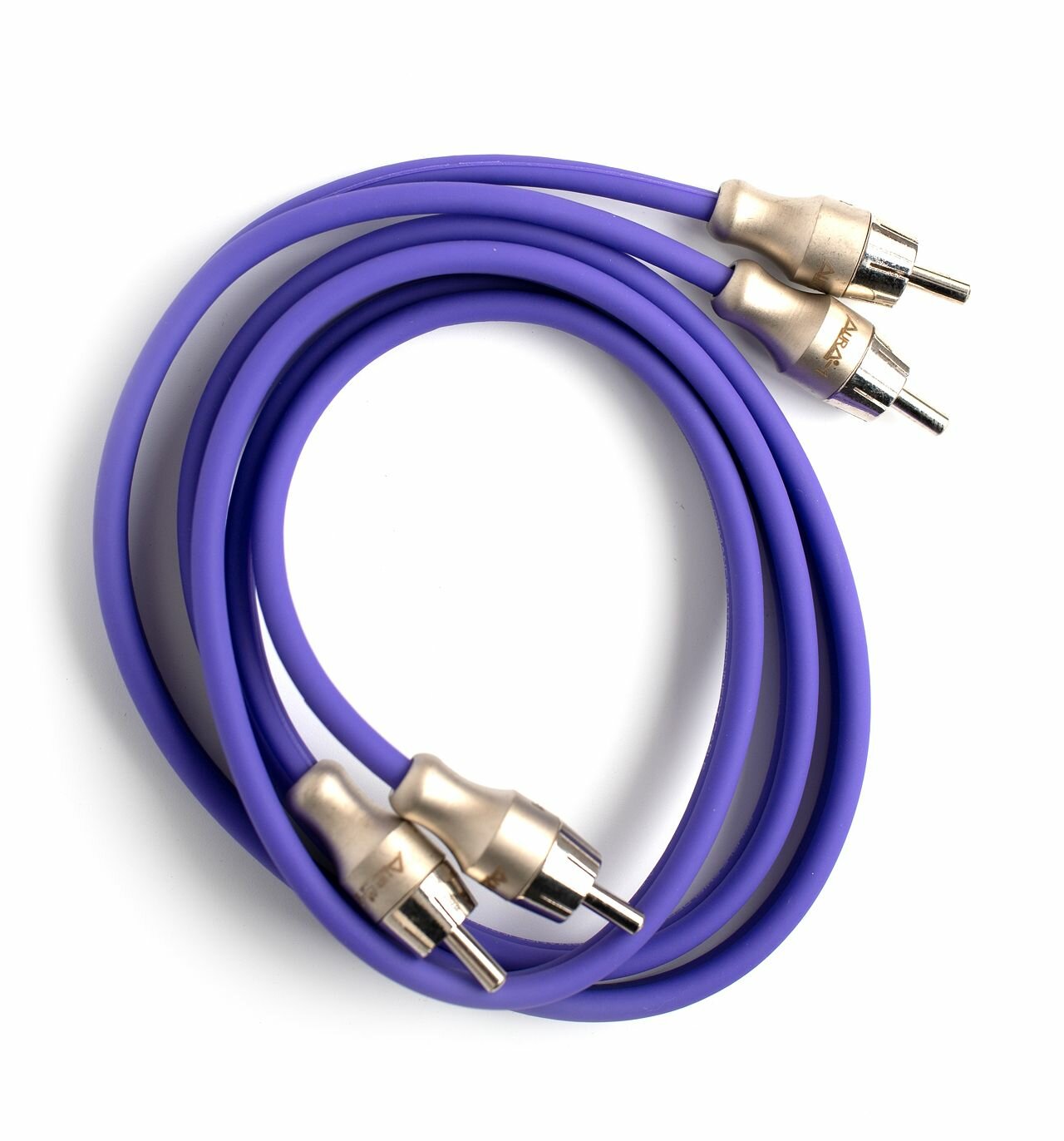 Кабель RCA, 2 канала, 1м, коаксиальный, бескислородная медь, двойной экран, AurA RCA-B210 MkII