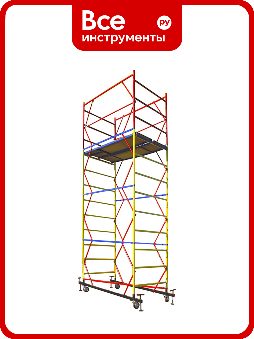 Вышка-тура Gigant 1,2x2м H=6,4м GTT-012, модульная стальная конструкция, платформа в комплекте