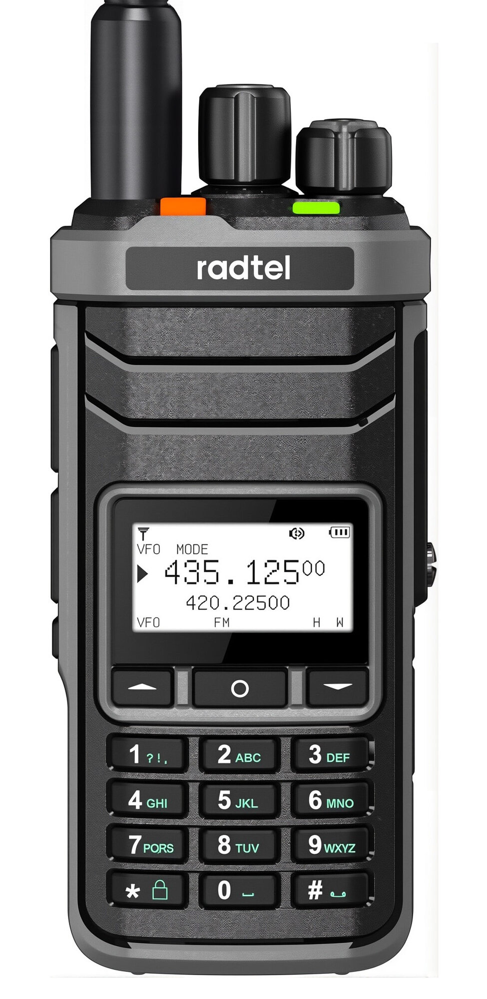 Рация RADTEL, 1024 канала, 2000 мАч, VHF/UHF/CB, дисплей, USB Type-C