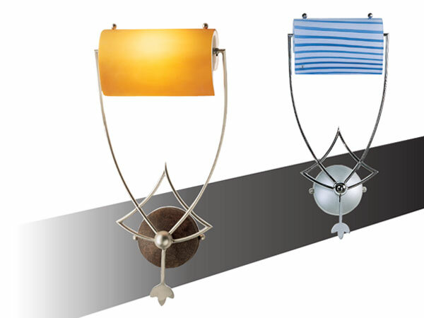 Lamp International Бра Cleante, 1х100W max R7 d20cm h44cm 1050-состаренное железо/белое стекло