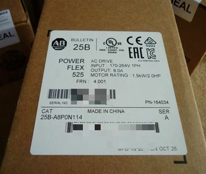 Модуль Sealed 25B-A8P0N114 Allen Bradley PowerFlex 525 Drive 1.5kW 2.0Hp