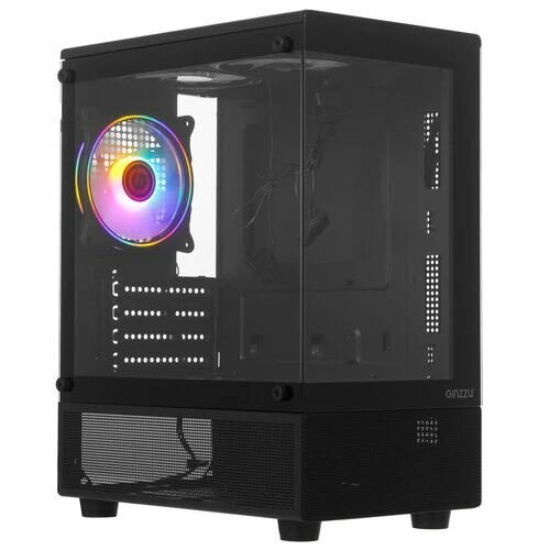 Компьютерный корпус GiNZZU RX670 (RX670) черный - Mini Tower, Micro-ATX, USB 2.0 Type-A, USB 3.2 Gen 1 Type-A