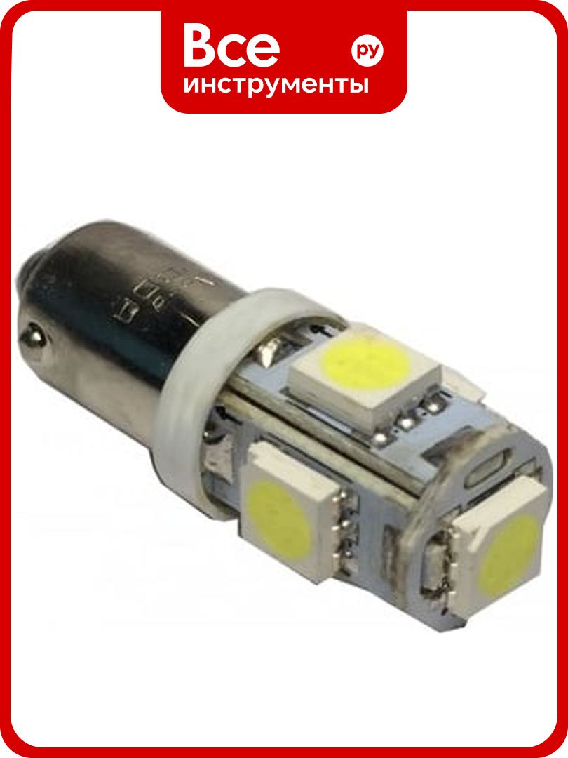Светодиод Nord-Yada 24 В, T8-03 (5SMD size 5050) T4W (BA9S) белый 2 шт. в 1 уп. 902869