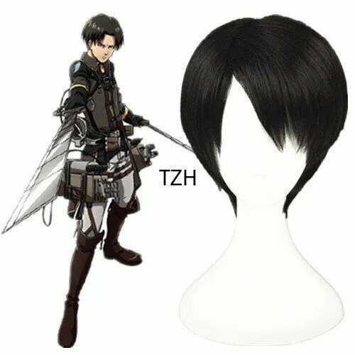 Косплей парик Атака титанов / Shingeki no Kyojin / Attack on Titan - Леви Акерман