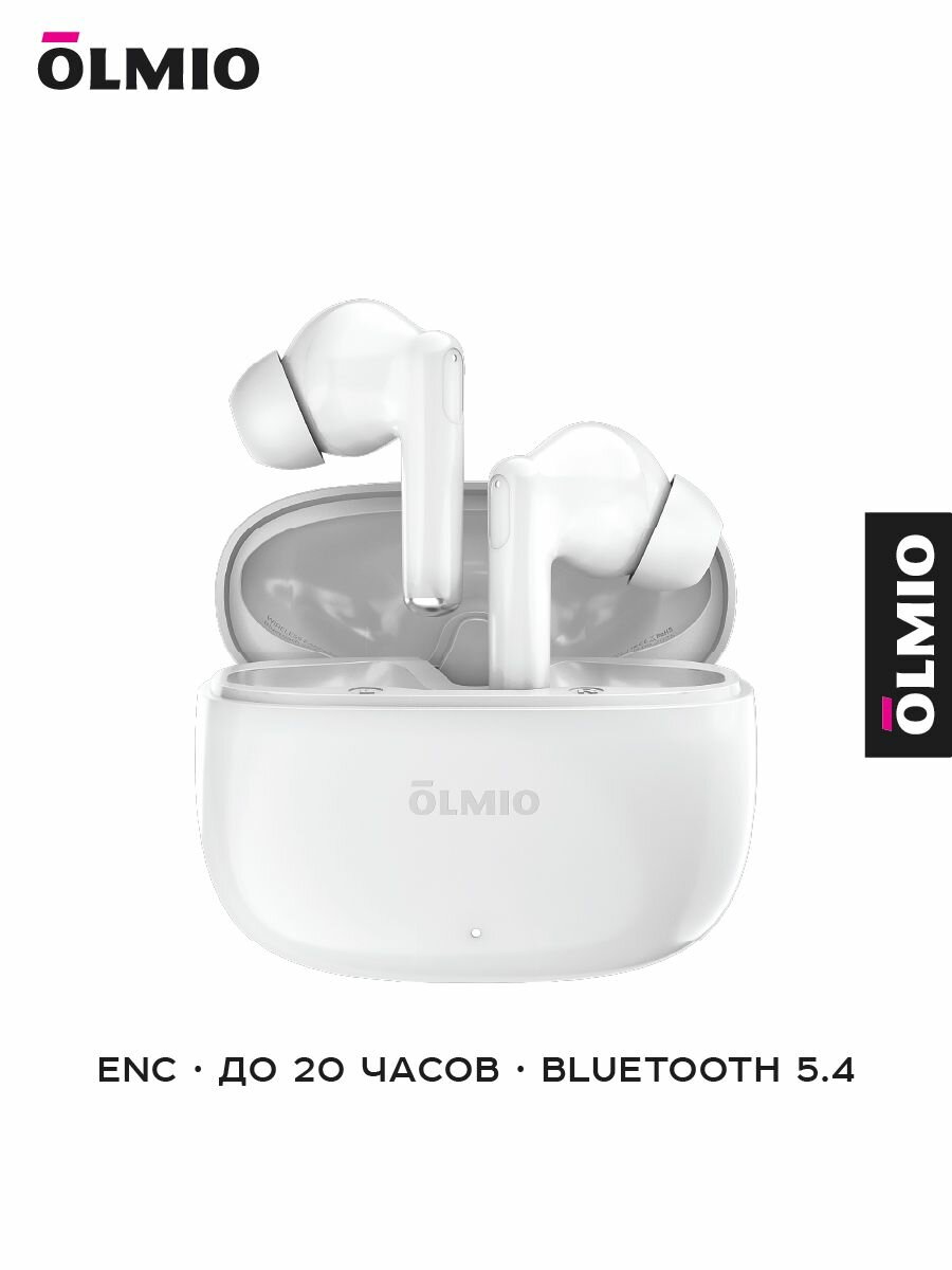Беспроводные TWS наушники Bluetooth 5.4 с ENC, до 20 ч
