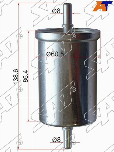 Фильтр топливный SAT ST-7700845961 Renault Duster 10-15, Logan 04-16