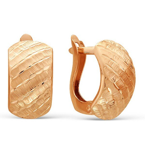 Серьги, красное золото, 585 проба