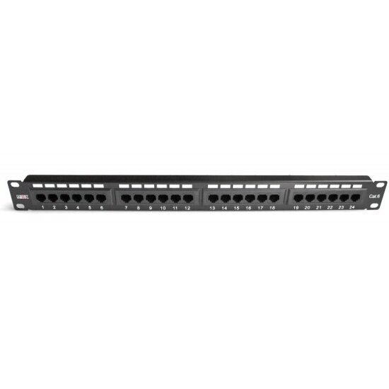 Патч-панель 19" Mdx 24 порта RJ-45, категория 6, UTP, 1U, -PPR-UTP6-24