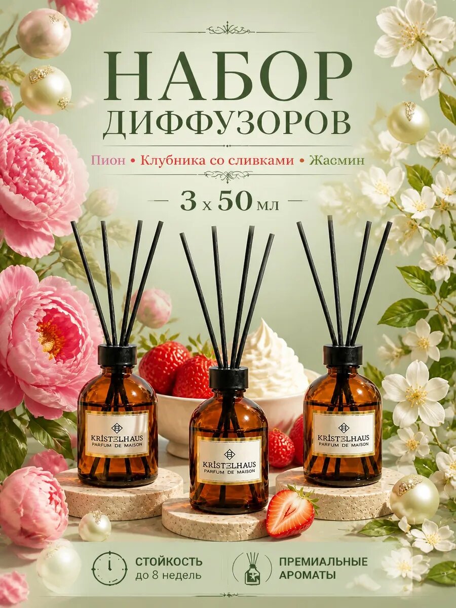 Диффузор для дома набор с палочками ароматизатор