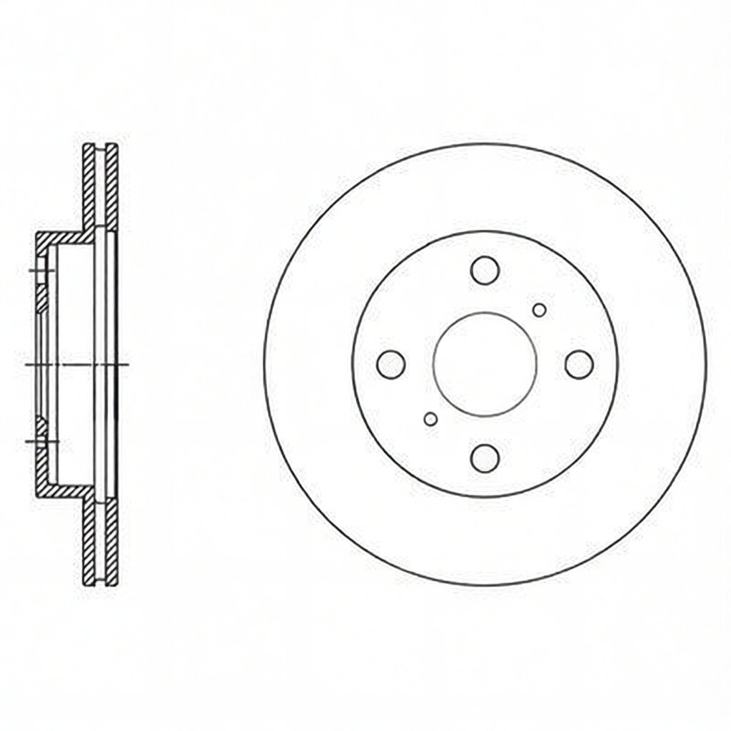 Диск тормозной TOYOTA YARIS 1.0-1.4 99- передний вент. D 235мм. SD4091 Sangsin brake арт. SD4091