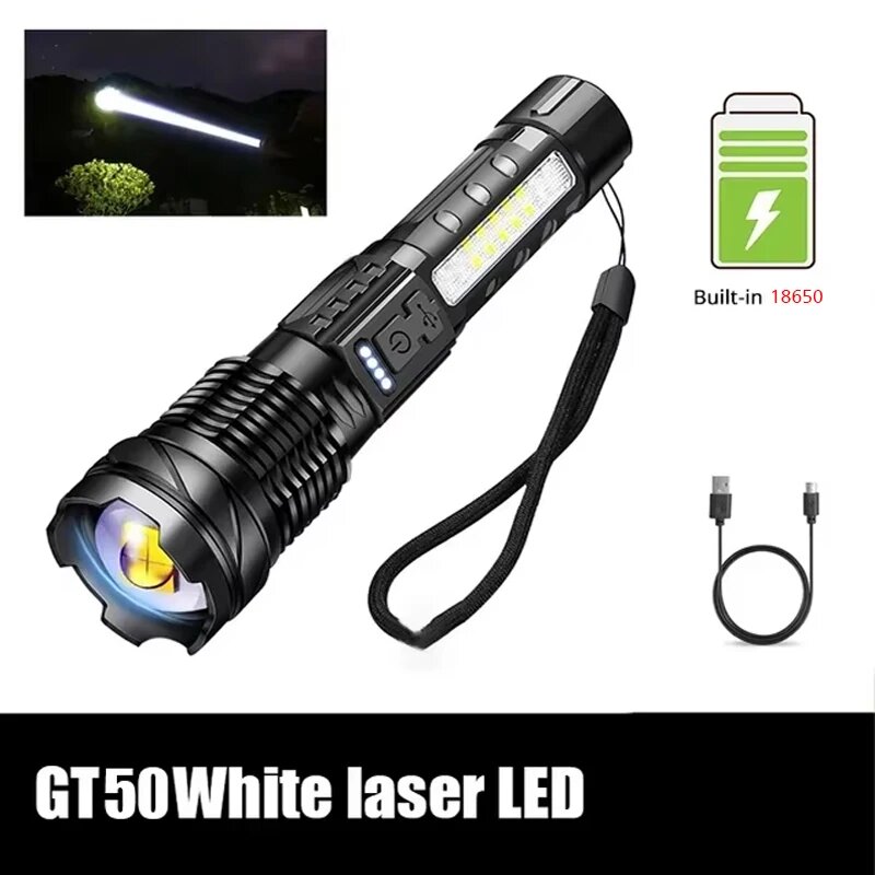 Фонарик GT50 White laser LED