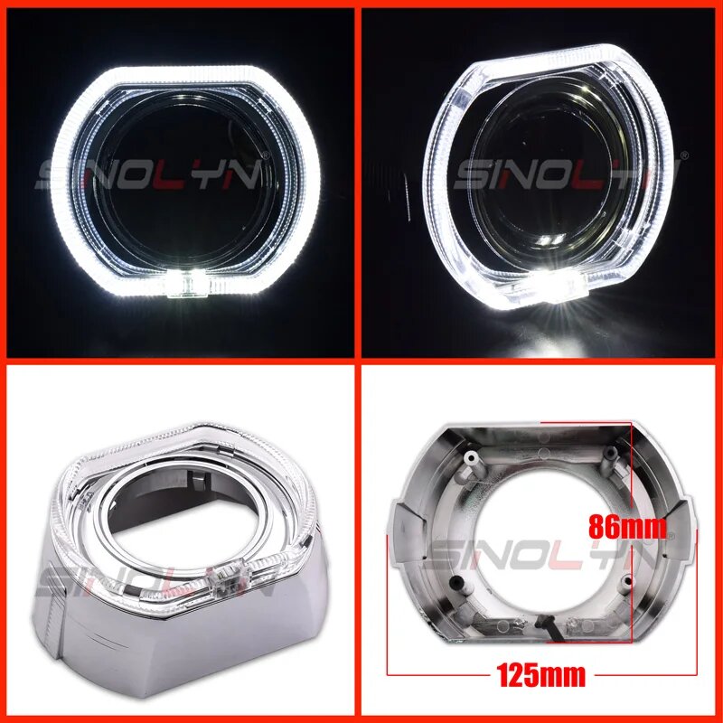Sinolyn LED Angel Eyes, цвет A shrouds, 86mm/125mm