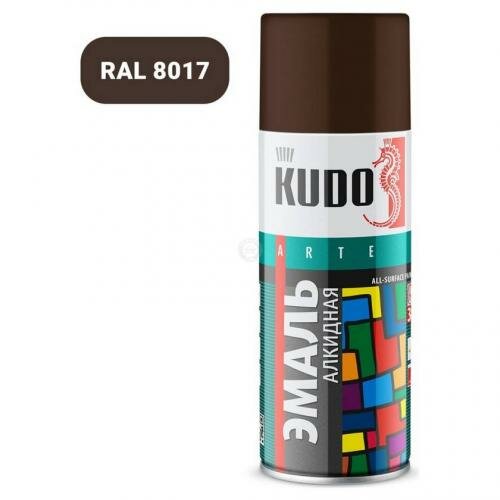 Эмаль универсальная коричневая 520 мл Kudo KU1012
