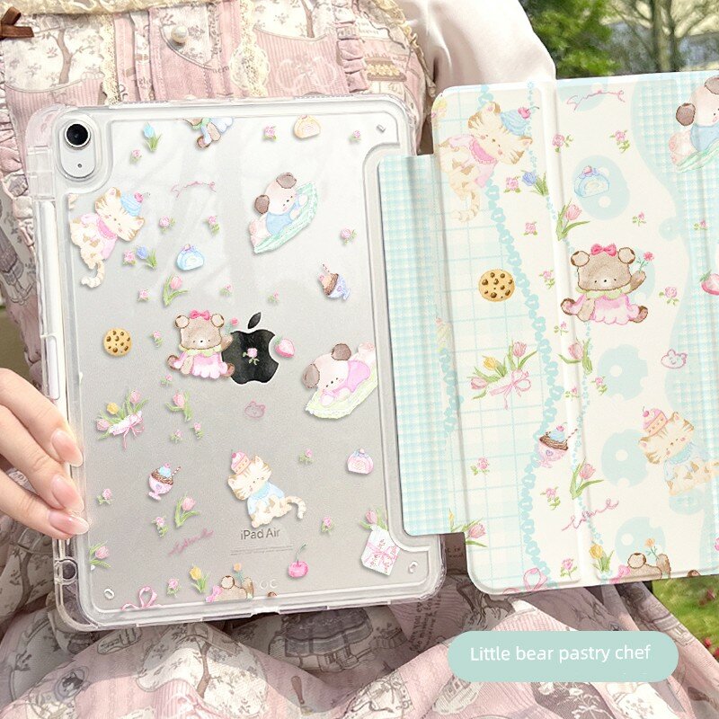 Защитный чехол для iPad Pro 2024, 11 дюймов, с отсеком для ручки, трехсекционная магнитная конструкция