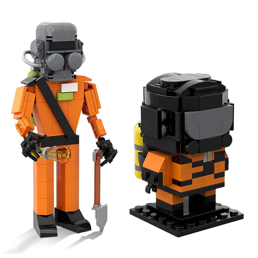 Gobricks Lethal Company Crewmate Стройблоки Оранжевый, 2 Set
