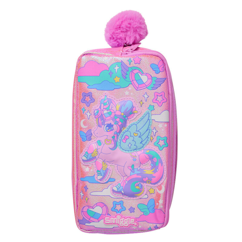 Пенал Smiggle, 22.5×7×3 см, вишнёво-розовый