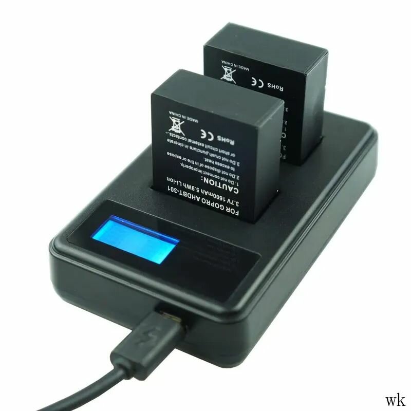 Комплект аккумуляторов AHDBT-301 и зарядное устройство с ЖК-экраном для камеры GoPro Hero 3 и Hero 3+ зарядка для Hero 3 аккумулятор для Hero 3+