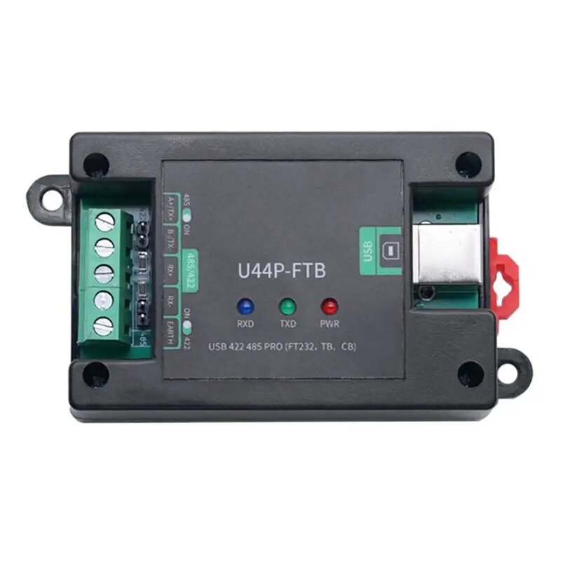 Модуль-конвертер последовательного порта U44P-FTB USB 422 485 PRO (FT232, TB, CB) с креплением на DIN-рейку, интерфейс