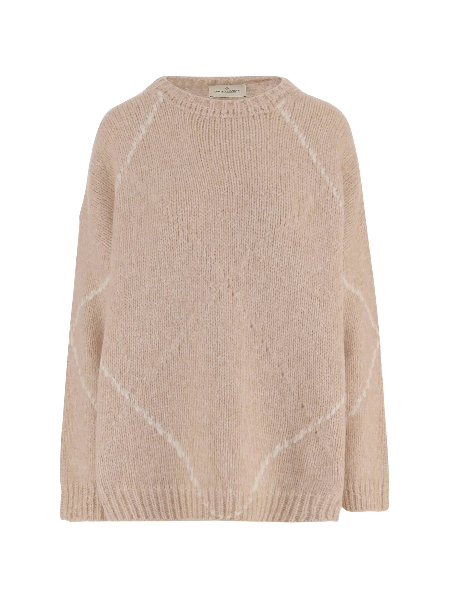 Свитер Bruno Manetti Diamond-pattern crew-neck sweater