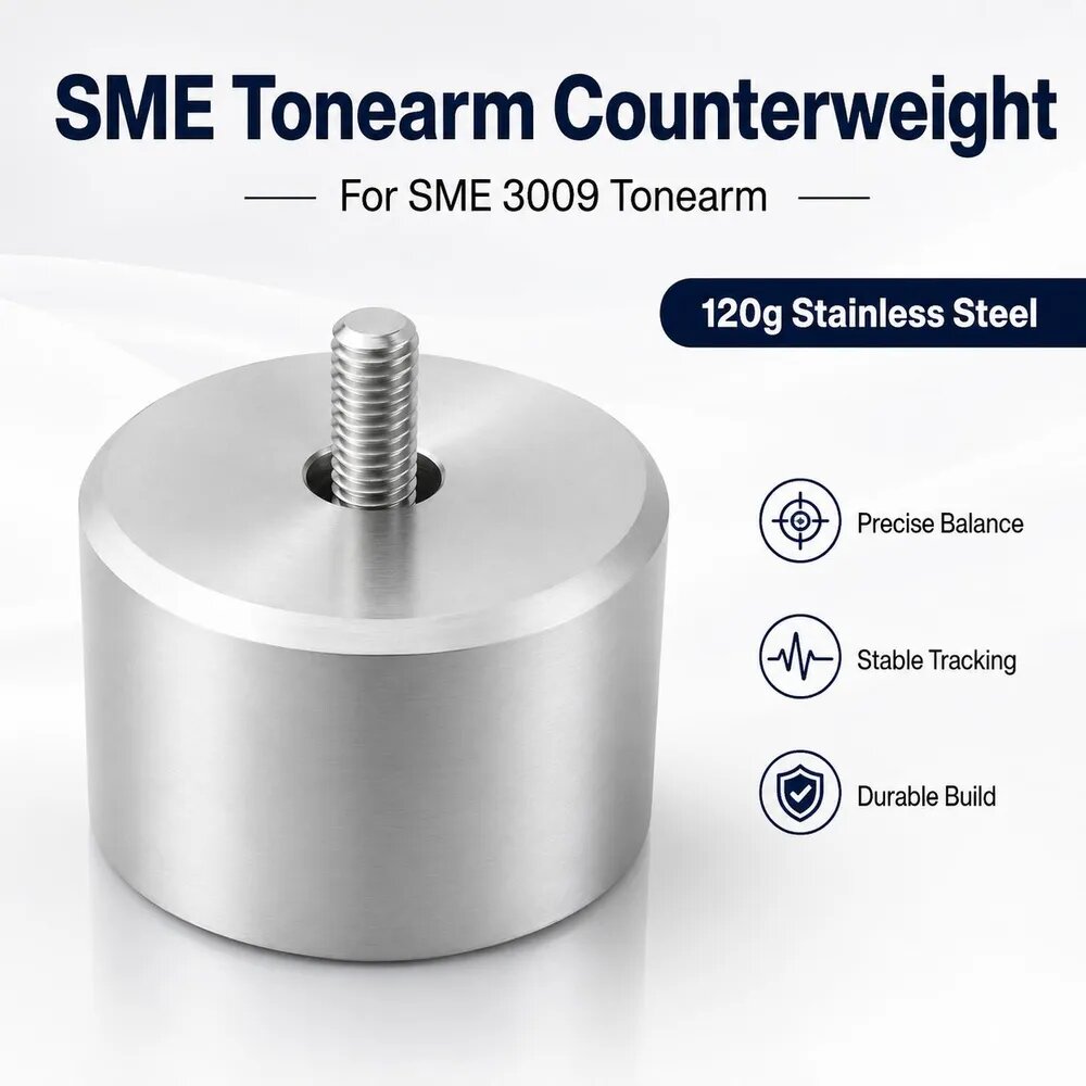 Противовес для тонарма SME 3009 120г из нержавеющей стали для винилового проигрывателя Hi-Fi