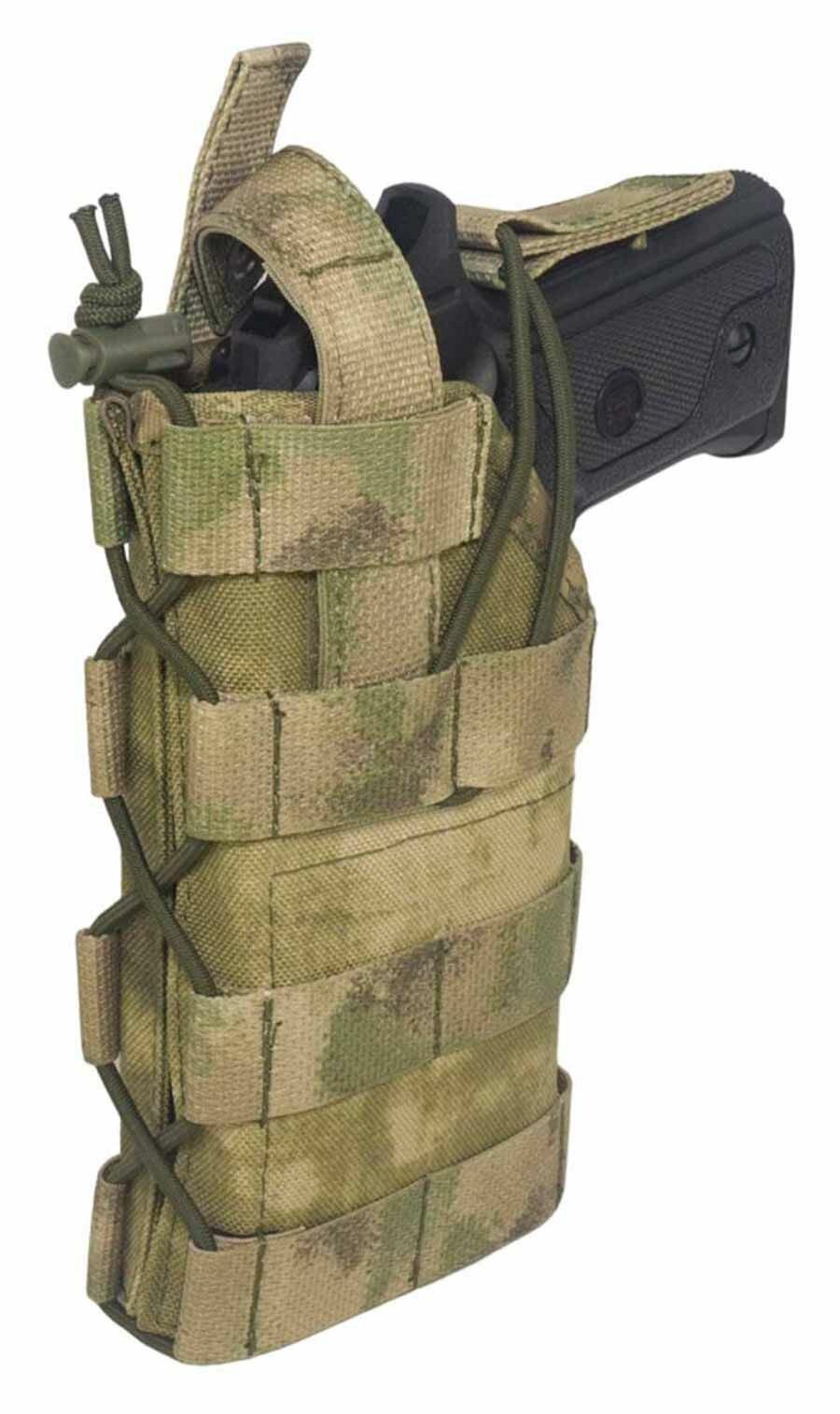 Кобура для пистолета c ЛЦУ/фонарем Strike левая, A-TACS Camo