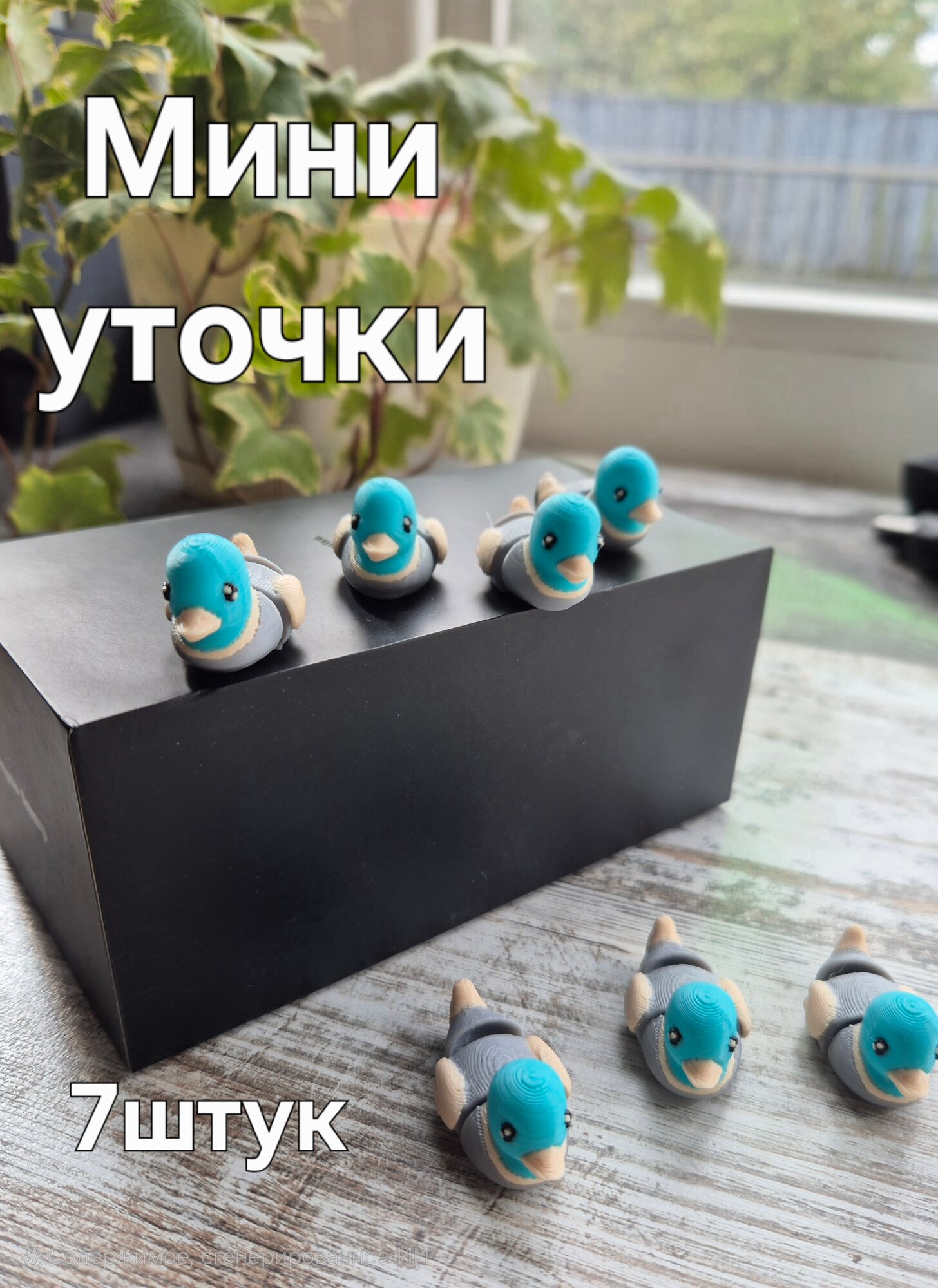 Мини фигурки-игрушки " Утка" набор 7шт