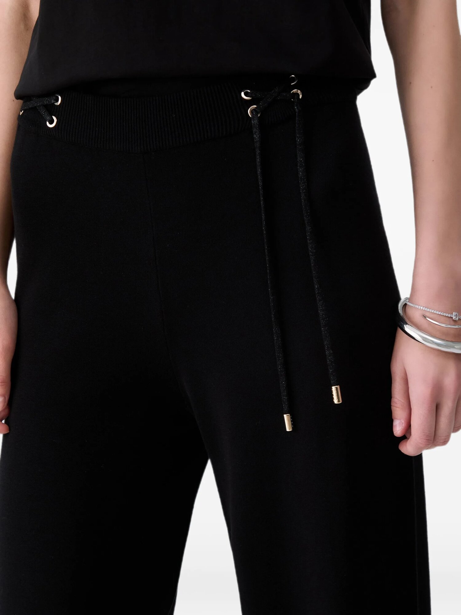Брюки LIU JO Knit trousers with drawstrings, размер 36 — фото 1