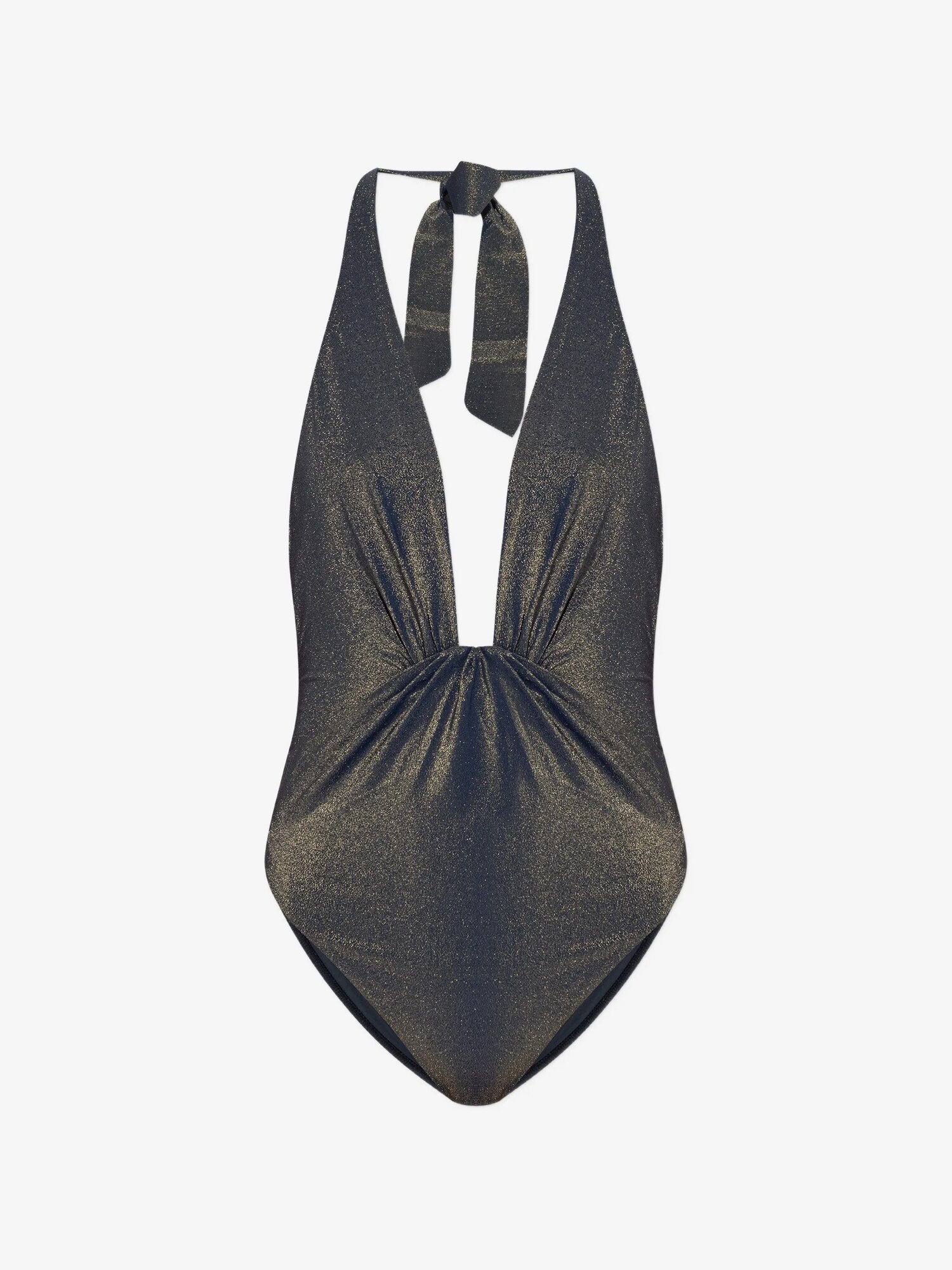 Купальник Metallic-effect halterneck swimsuit