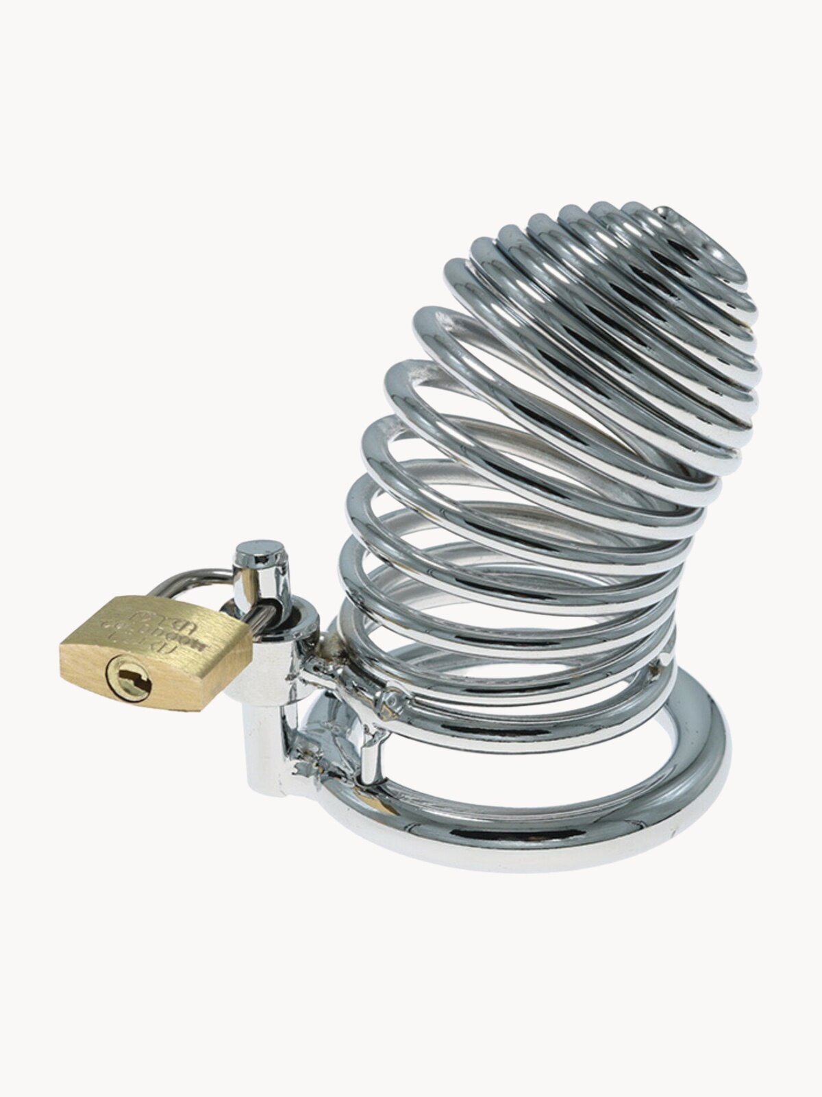 Пояс верности «Клетка целомудрия № 1» , кольца D = 5; 4.5; 4 см, замок, ключ, металл