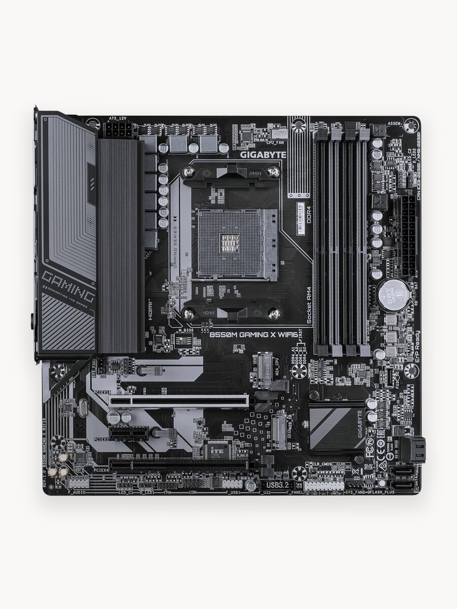 Материнская плата Gigabyte B550M GAMING X WIFI6, AM4, AMD B550, Micro-ATX, RTL (B550M GAMING X WIFI6)