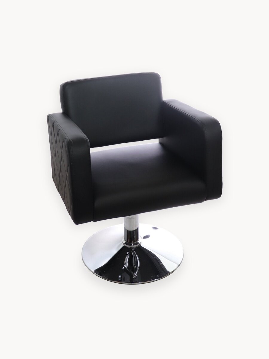 Парикмахерское кресло "Элит", цвет - черный, основание - диск