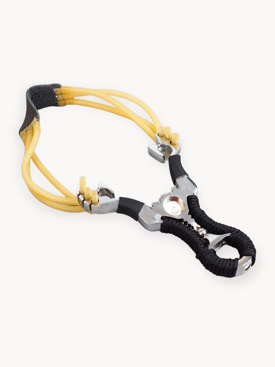 Рогатка Сима-ленд "Шалость", резина, черная/серебристая, 0,177 кг