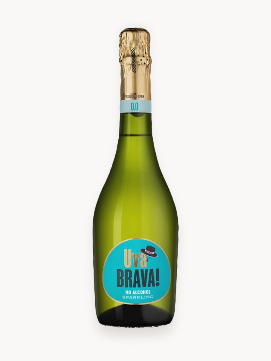 Игристое вино безалкогольное "Uva Brava" Sparkling White (Спарклинг Уайт) 0,75 л