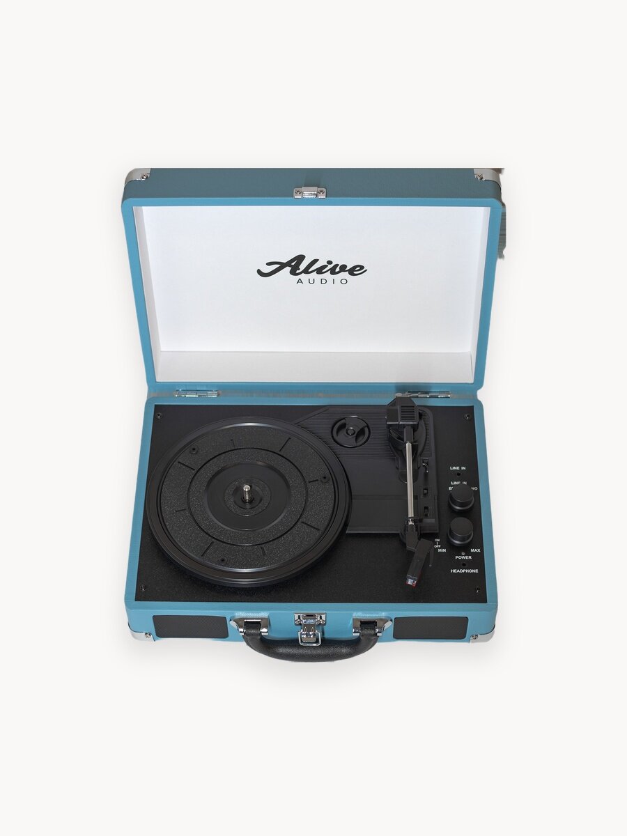 Виниловый проигрыватель Alive Audio "GLAM Aqua", c Bluetooth