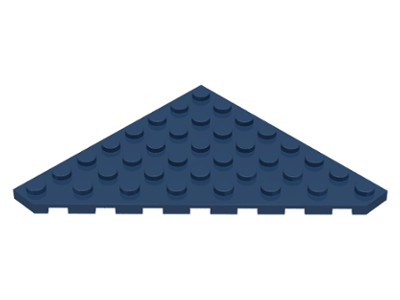 Wedge, Plate 8 x 8 Cut Corner, 30504 Dark Blue U