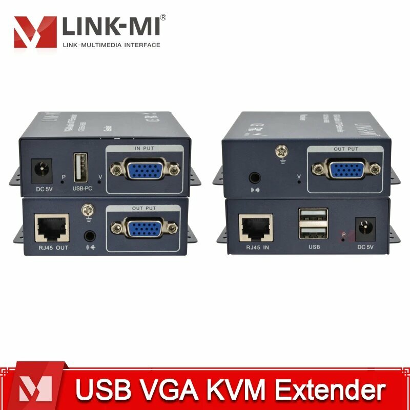 LINK-MI Uдлинитель KVM VGA 300 м Sender 300M, EU Power Plug