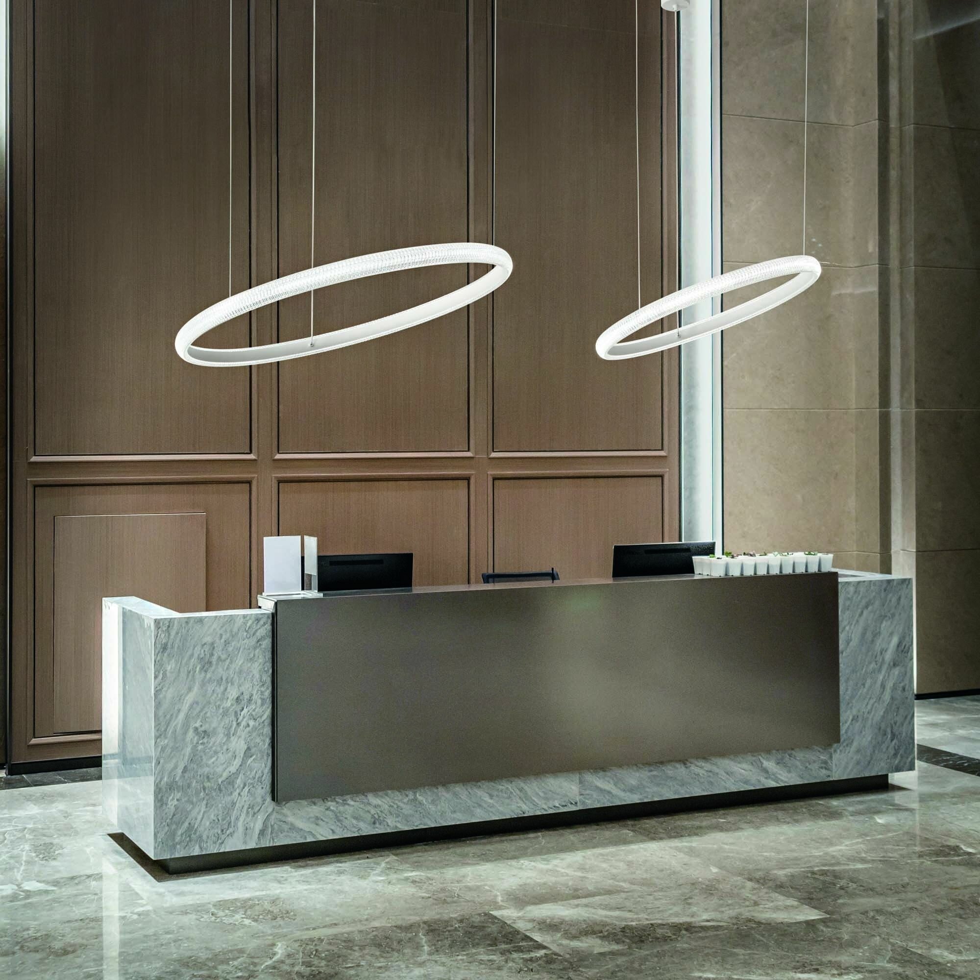 Люстра подвесная Ideal lux Miracle SP D60 37Вт 4900Лм 3000К LED 230В IP20 Белый/Прозрачный Металл/Акрил 325828.