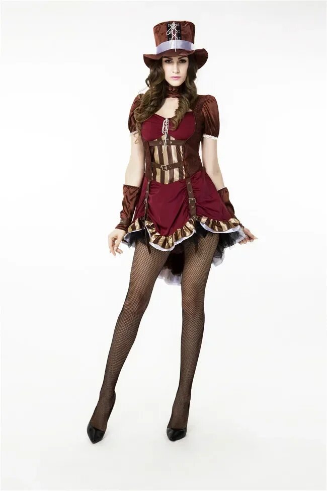 Костюм ковбоя дрессировщика животных в стиле стимпанк для женщин