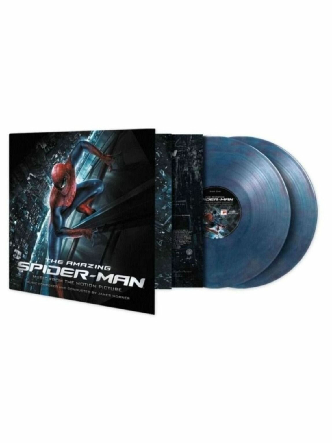 Виниловая Пластинка James Horner - The Amazing Spider Man 2 x Vinyl, LP, Limited Edition, Numbered, Reissue, Translucent Blue and Red Marbled Vinyl,
