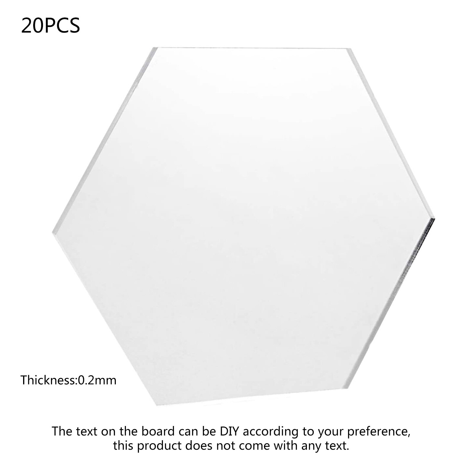 20/50 шт. Прозрачный акриловый пустой 3-дюймовый шестиугольный акриловый лист для настольного знака, Свадебного украшения, проекта рисования
