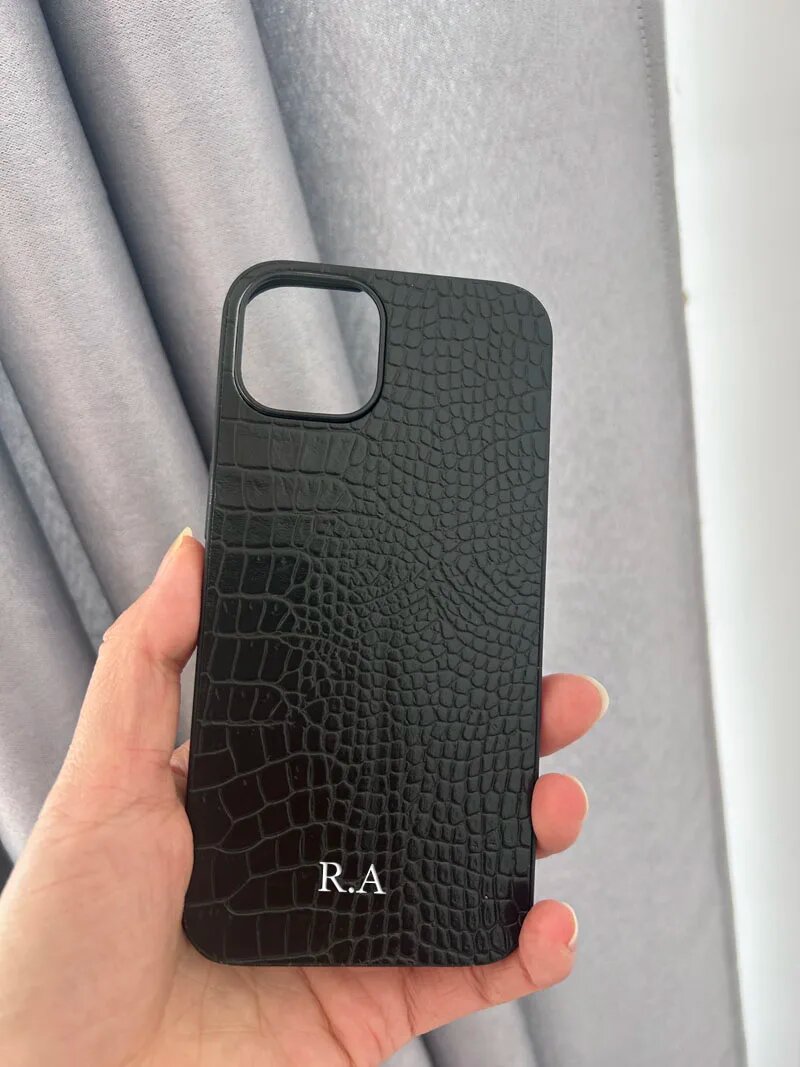 Кожаный чехол для телефона по индивидуальному заказу, чехол из EY-black-Y1, for iPhone 15plus