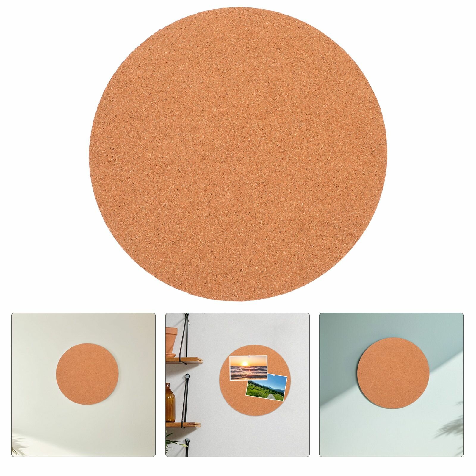 Круглая Пробковая Доска, Из Экологически Чистого Материала, Для Офиса И Дома, 1 Штука