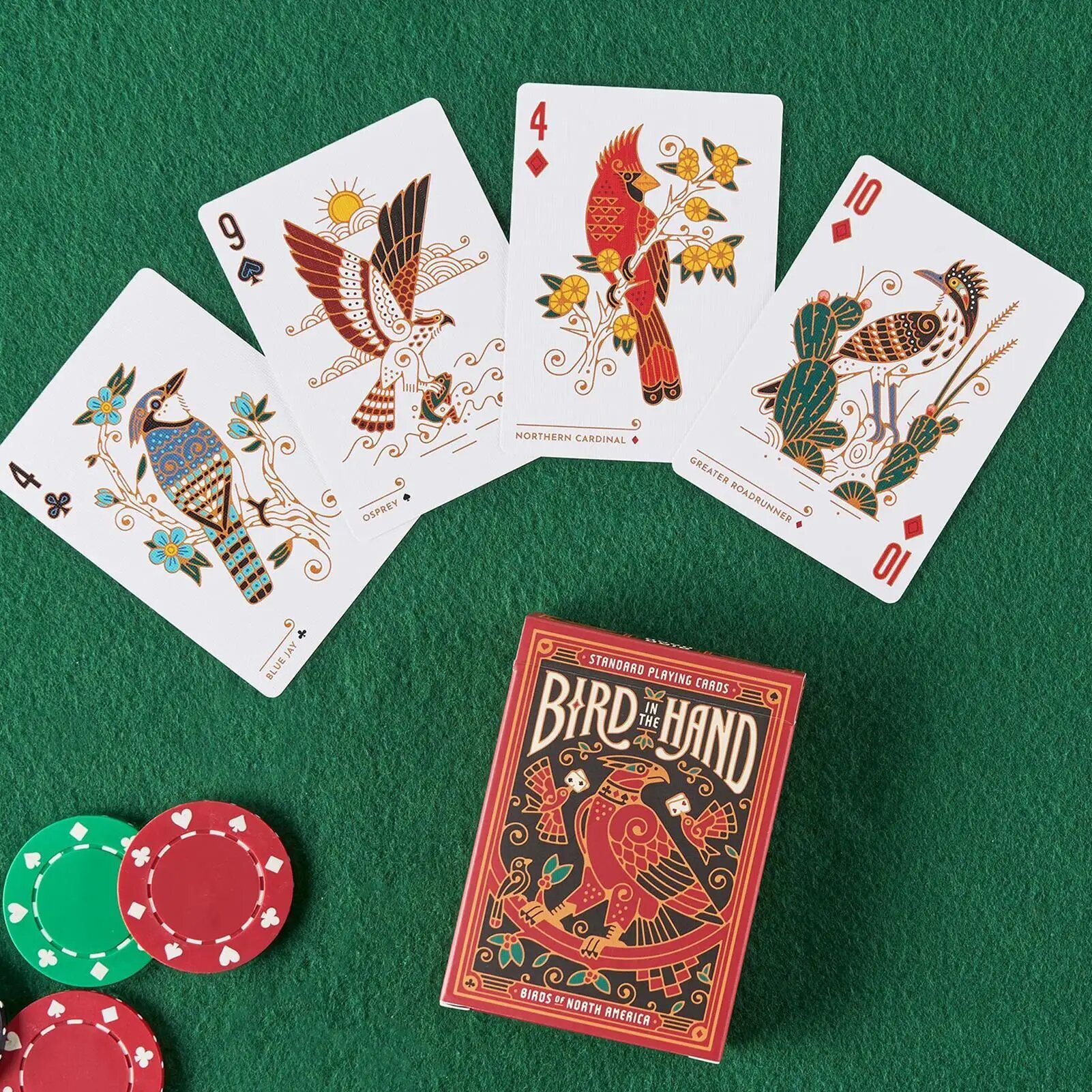 Bird Pattern Poker Cards
